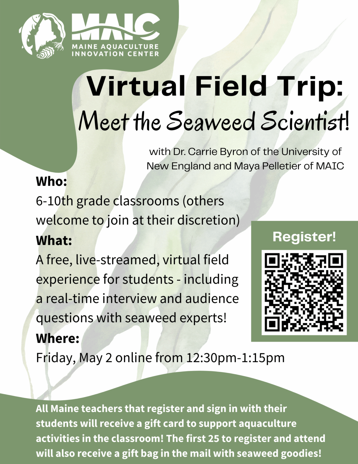 Virtual Field Trip: Meet the Seaweed Scientist – Seaweed Week
